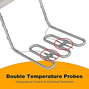 ROVSUN 11.4QT Electric Deep Fryer w/Timer, Overheat Protection, Basket & Lid, Stainless Steel Countertop Kitchen Frying Machine w/Temperature Control, for French Fries, Donuts 2500W