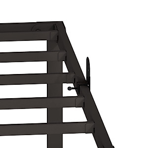 KFN Adjustable Non Slip Mattress Gaskets for Metal Bed Frame Box Spring, 6 Pcs Mattress Holder in Place Gripper, Anti-Slip Baffle Mattress Retainer Bar, Keep Mattress from Sliding Gripper, Black