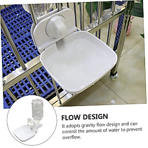 Balacoo 2 pcs automatic feeder rabbit water feeder drinking water machine dispenser automatic rabbit feeder bunny water dispenser pet water dish water cage plastic white chinchilla