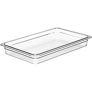 Cambro 1/1 GN Polycarbonate Hotel Pan, 2-1/2" Deep, 6PK Clear 12CW-135