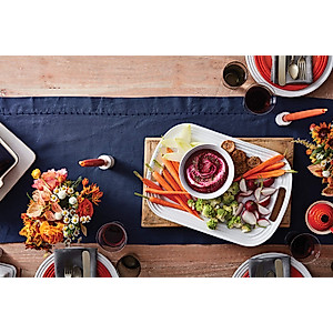 Le Creuset Stoneware Oval Serving Platter, 16.25", White