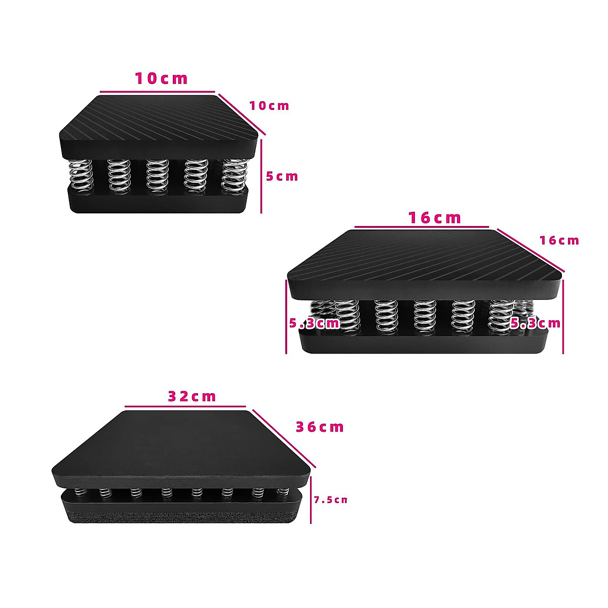 Speaker Stands Sound Stand KTV Professional Audio Foot Nail Rack Stand Ground Shock Absorber Bar Subwoofer Shock Absorbing Speaker Shock Pad Floor/Wall Mount Speaker Stand (Size : 32x36x7.5cm)