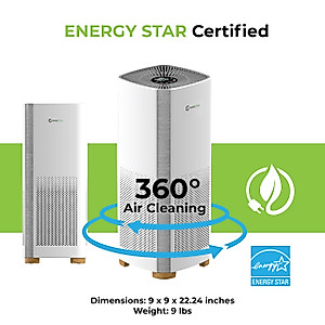 Air Purifiers for Home, Large Room Covers 1500 Ft², H13 Medical Grade True HEPA Air Filter, Ideal for Allergies, Cat, Dog, Pet, Hair, Pollen, Smoke, Dust, Bedroom Air Filter, WiFi, InvisiClean Bella