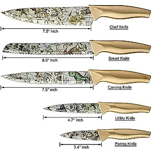SDQF Knife Set Sharp Stainless Steel Professional Chef Cutlery Steak Kitchen Knives Kitchen decor Knife set Chef knife Kitchen utensils set Kitchen knife set Kitchen accessories Knife set with b