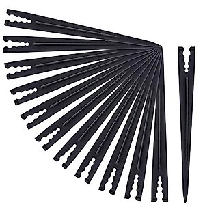 Mudder 90 Pieces Irrigation Drip Support Stakes for 1/4 Inch Pipe Universal Drip Tubing Hold Stakes Plastic Drip Hose Stakes for Irrigation, Greenhouse, Garden, Vegetable Flower Beds Herbs Growing