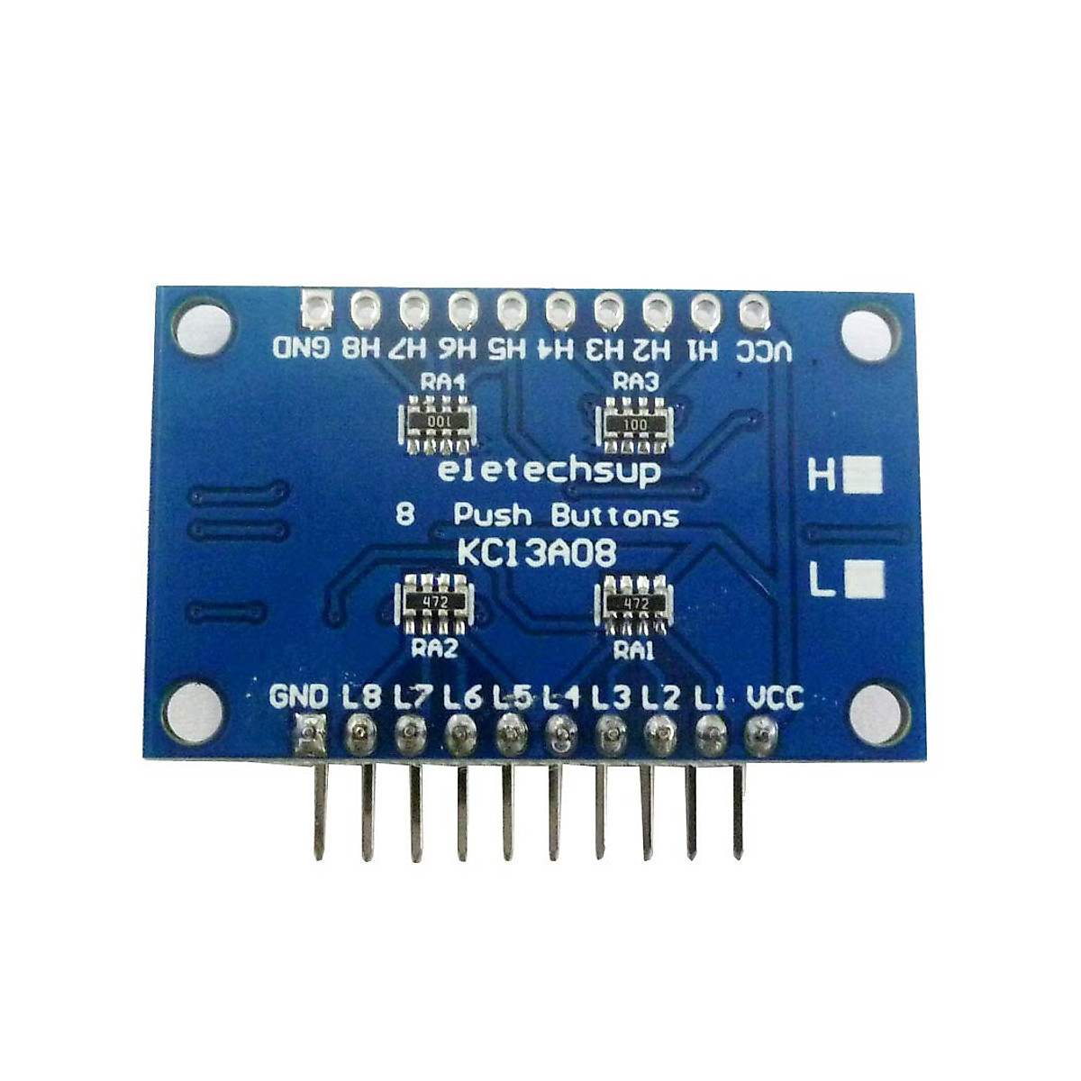 eletechsup 8-Button High Level Push Buttons Module 8 Keyboard Keypad for Arduiuo Due Breadboard Leonardo Zero TRE Micro Banana pi STM32 with pin (1)