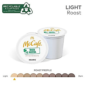 McCafe Irish Mocha, Keurig Single Serve K-Cup Pods, Flavored Coffee, 72 Count