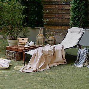 Tangkula Foldable Beach Lounge Chair for Outside, Sunbathing Chair with Removable Headrest, 4-Position Adjustable Backrest, Portable Tanning Chaise Lounger for Yard, Patio, Beach, Camping (1, Grey)