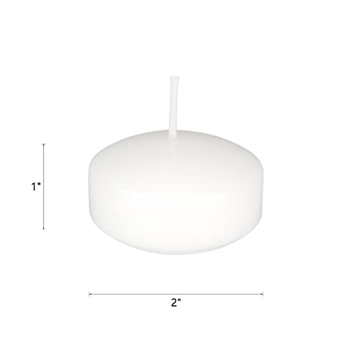 Mega Candles 12 pcs Unscented White Floating Disc Candle, Hand Poured Paraffin Wax Candles 2 Inch Diameter, Home Décor, Wedding Receptions, Baby Showers, Birthdays, Celebrations & Party Favors