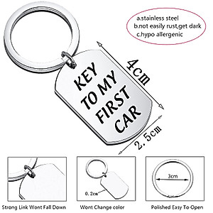 TGBJE First Car Gift For Teens Key To My First Car New Driver Gift Drivers License Keychain Gift First Car Souvenir Gift (first car key)