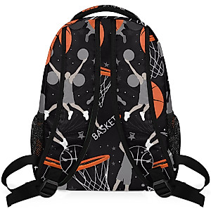 Sports Basketball School Backpack Boy Girl Kids Schoolbag Bookbag Laptop Travel Hiking Daypack for Women Men
