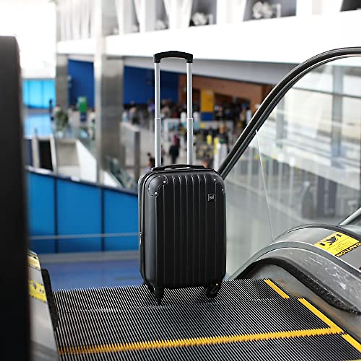 Take OFF Luggage 18-inch Hardshell Carry On Suitcase that Converts into Underseater Luggage Removable Spinner Wheels for Airline Personal Use Requirements 18 x 14 x 8.5 Inches - Rose Gold Expandable