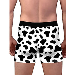 Novelty Boxers Mens Christmas Underwear Comfy Cozy Holiday Boxer Briefs Gag Gifts for Men No Fly (as1, alpha, x_l, regular, regular, Funny Cow)