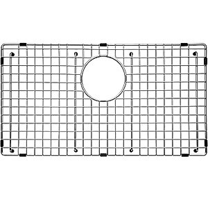 Serene Valley Sink Bottom Grid 26" X 13", Rear Drain with Corner Radius 3/8", Sink Protector SVH2613R