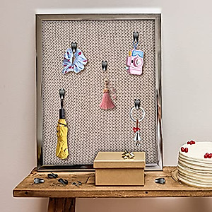 AIEX 10pcs Cubicle Hooks for Fabric Walls, Metal Push Pin Hooks Office Shelf Accessories Hanging Supplies Coat Clips Hanger Nails for Picture Clock Photo Frame Keychain (Black)