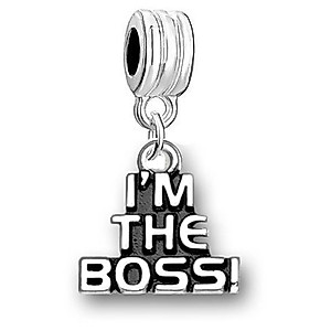 Sexy Sparkles I'm the Boss Charm Dangle Bead Compatible with European Snake Chain Bracelets