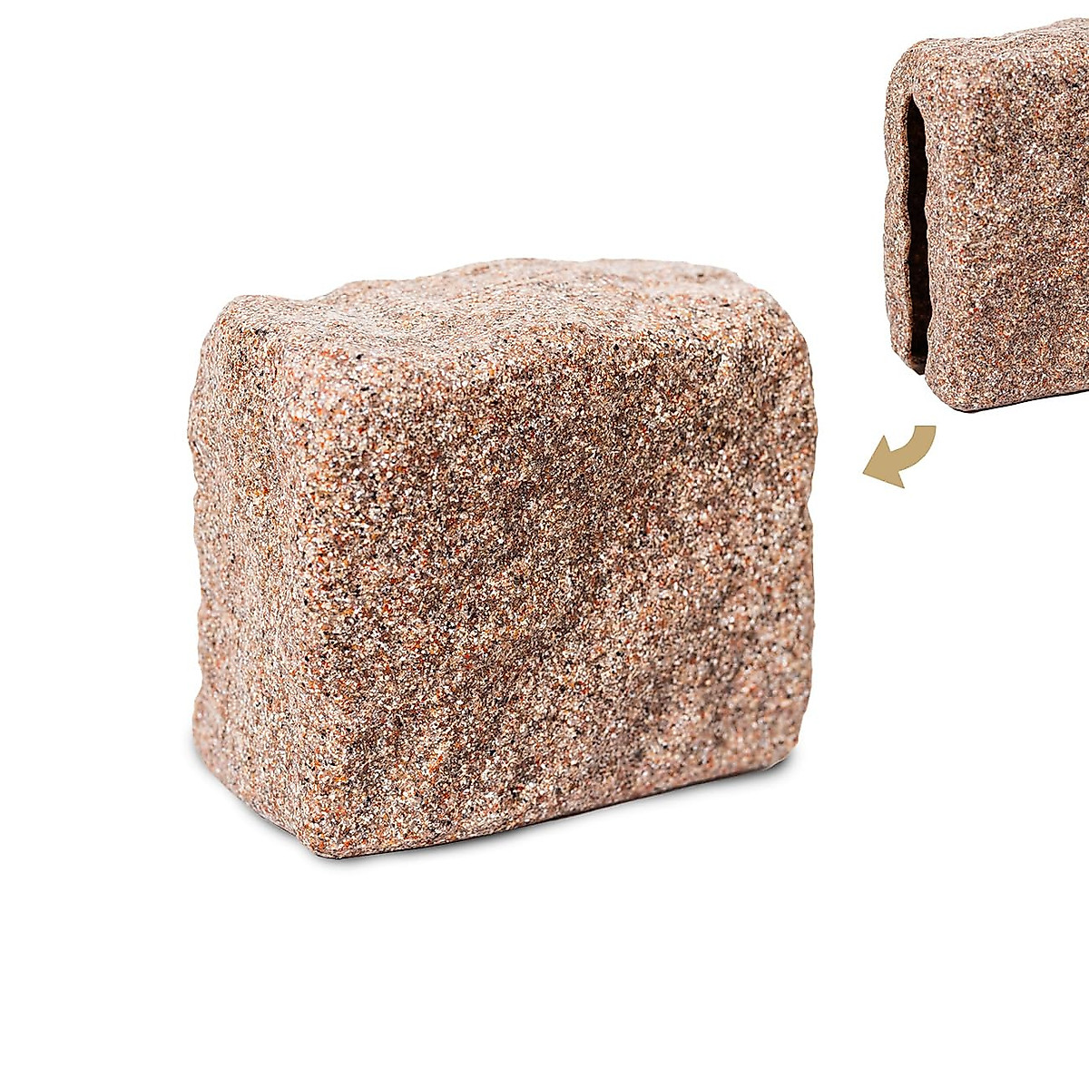Beuta Cobblestone End Block – Landscape Edging for Lawn & Garden, Easy No Dig Installation and Connects to Other Beuta Blocks, Heavy Duty Composite Resin Flex Wall Stone - 1 pc.