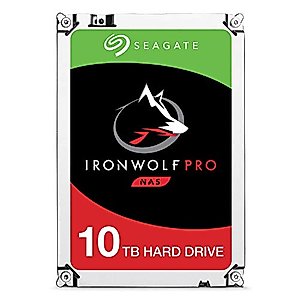 Seagate (Recertified) IronWolf Pro 10TB NAS Internal Hard Drive HDD – CMR 3.5 Inch SATA 6Gb/s 7200 RPM 256MB Cache for RAID Network Attached Storage (ST10000NE0004)