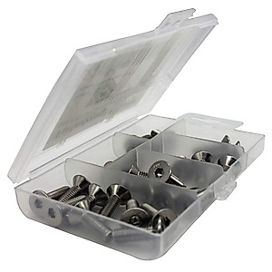 Fullerkreg 18-8 Stainless Steel Hex Drive Flat Head Screw M6 x 1 mm Thread, 16 mm Long,Packs of 25