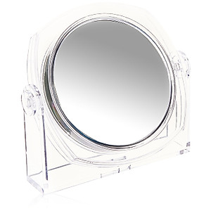 Rucci Clear Vanity Mirror, 1X/10X M821 Mirror Clear Acrylic 6.5 Inch (Pack of 1)