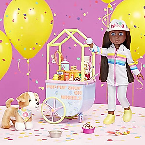 Glitter Girls – GG Pup Pet Shop on Wheels – Pet Accessory with Play Food for 14-inch Dolls & Plush Dogs – Toys, Clothes, and Accessories for Kids Ages 3 and Up