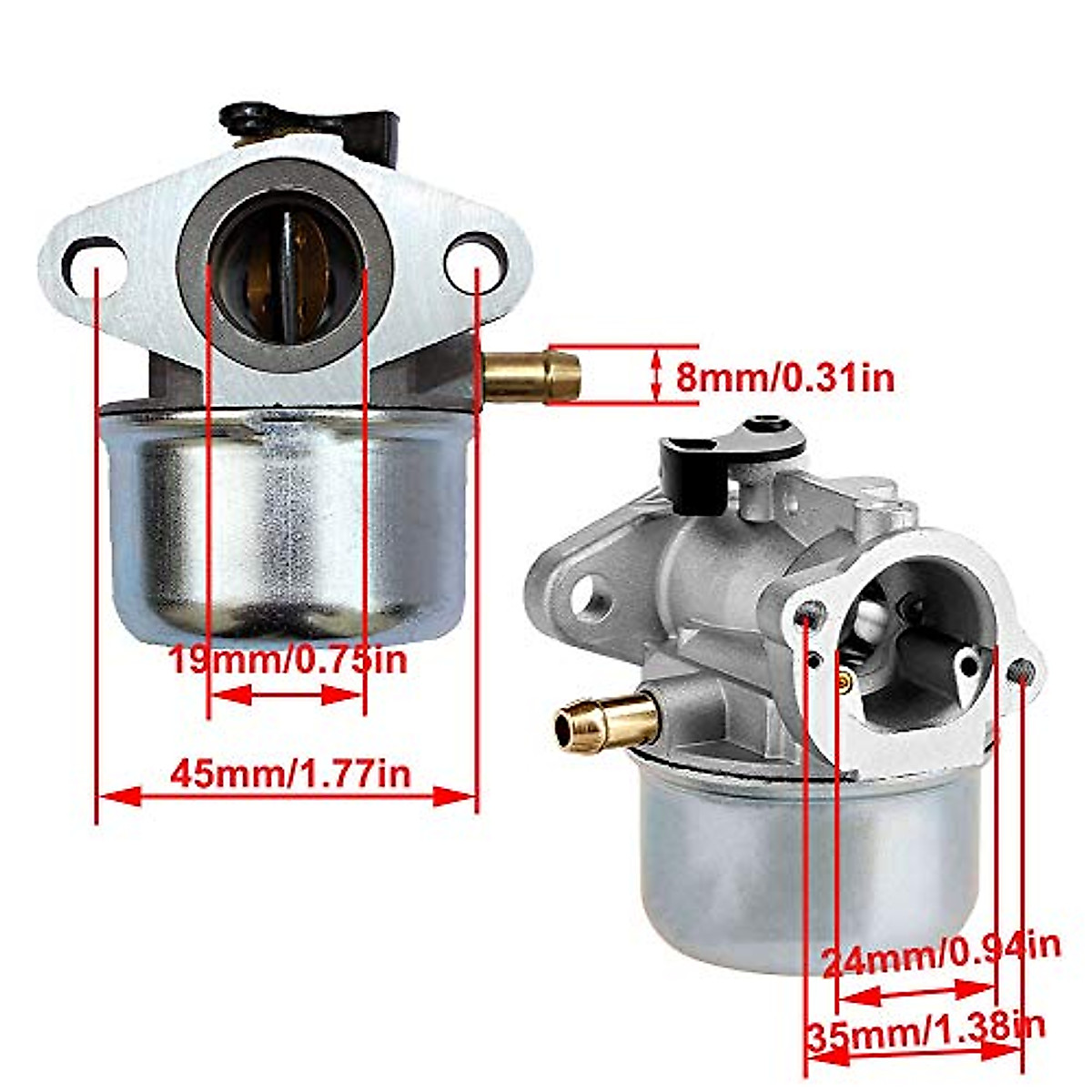 799868 Carburetor with Air Filter Spark Plug Tune Up Kit Compatible with Briggs & Stratton Craftsman 694882, 698444,498254, 798170, 498170, 49-817-0, 497347, 498966 and 497314.4-7 hp Engines