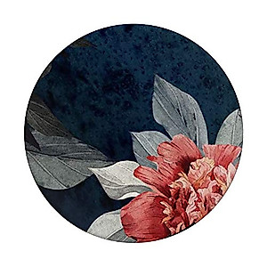 Vintage Navy Floral Pattern Phone Popper PopSockets Swappable PopGrip