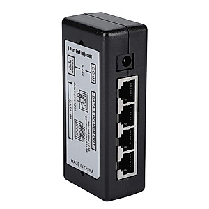 PoE Ethernet Power Supply 4 Port POE DC 12V-48V Power Adapter Injector for IP Camera 802.3af/802.3at Device