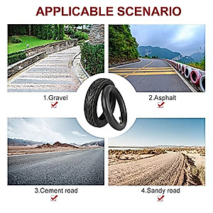 10x2.125 Tire with Inner Tube 10 inch for Segway Ninebot F20 F25 F30 F40 F Series Heavy Duty Replacement Wheels Parts Inner Tube Tire for Electric Scooter Accessories (Black)