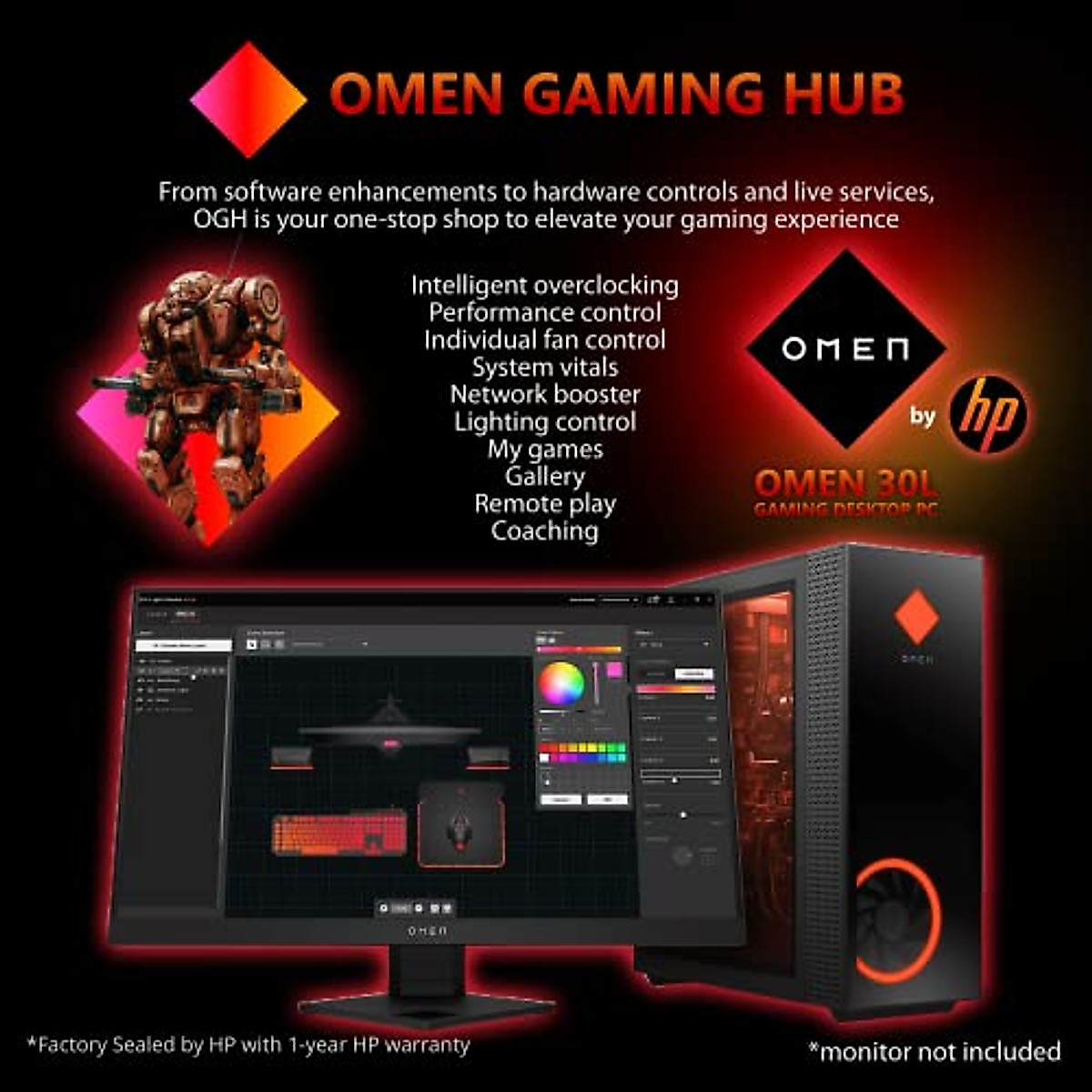 HP Gaming Desktop Tower i9-10850K, Hyper X 32GB RAM DDR4, 1TB NVMe SSD+2TB HDD 7.2K, 24GB Nvidia, 750W Cooler Master PSU, Win 11 Home