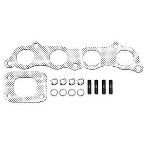 A-Premium Exhaust Manifold Kit W/Gaskets & Studs & Nuts & Washers [4Cyl 1.7 2.0L] Compatible with Honda Civic Si 2002-2011& Acura RSX Base/Type-S 2002-2006, Replace# HPMFK20SWT311G