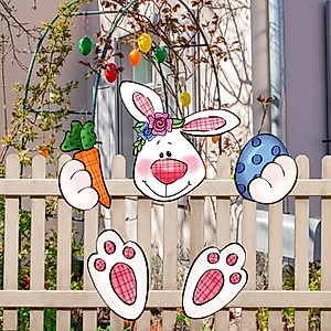 Auirre Easter Bunny Christmas Tree Topper, Rabbit Egg Carrot Decorative Tree Ornaments Decor, Holiday Indoor Home Decorations Party Supplies