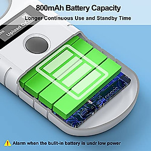 Alacrity Bluetooth Animal Microchip Tag Reader Scanner Wireless RFID Animal Handheld Reader Pet ID Scanner Rechargeable Animal Chip Scanner Pet Tag Scanner FDX-B(ISO 11784/11785) ID64 RFID