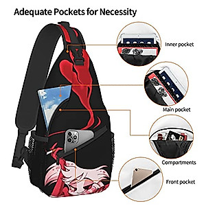 Hazbin Hotel Angel Dust Anime Crossbody Sling Backpack Travel Chest Shoulder Bag