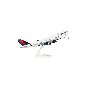 Daron Skymarks Delta 747-400 Airplane Model Building Kit with Gear, 1/200-Scale , White