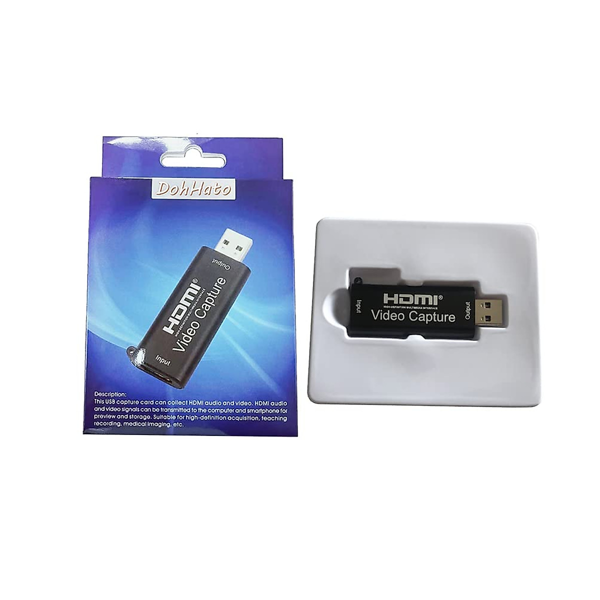 4K HDMI Video Capture Card,4K HDMI USB Capture Card for DSLR Camcorder PS4 TV Box DVD Video Recorder Laptop Live Streaming and Recording