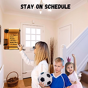 Kraft Paper Dispenser - Wall Mounted Paper Roll Dispenser - Decorative Message Boards for Wall - Hanging Notepad Holder - to Do List Board - Kitchen Decorations Rustic - Message Board