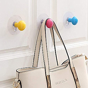 BERTERI Wall Hooks, 10PC Decorative Adhesive Heavy Duty Living Room Bedroom Bathroom Kitchen Wall Hooks, Hat, Coat, Towel, Key Hooks (5 Colors)