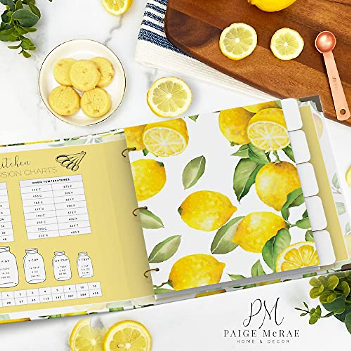 Recipe Binder 8.5x11 3 Ring Kit - 25 Double-Sided Recipe Cards, 50 Plastic Page Protector Sleeves, 10 Dividers & Labels -Blank Cookbook Binders - Make Your Own Full Page Family Recipes Organizer Album