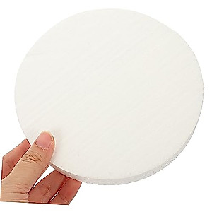 16pcs White Foam disc Fake Cake Tray Foams Cake Tray Foams Cake Stand Craft Foam Round Foam Circles Craft DIY Foams Round Cake pan Foams Cake Plate Unique Bottom Bracket Child