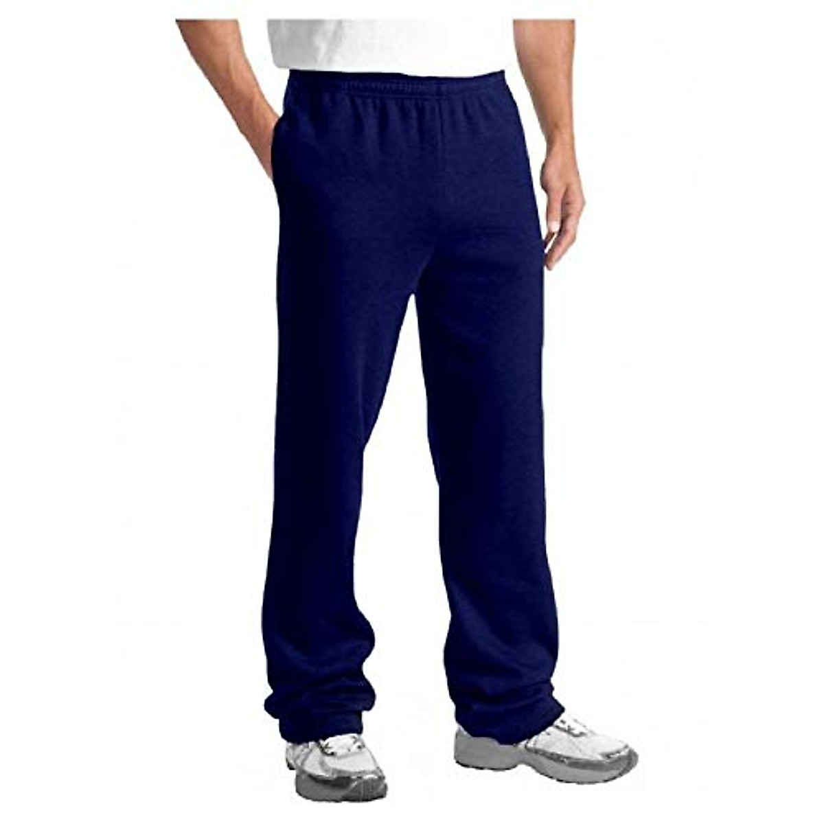 JMR Men's Fleece Sweatpants and Jogger Pants with Side Pockets for Winter Cycling, Gym Training, or Everyday Use (Navy, 2X-Large)
