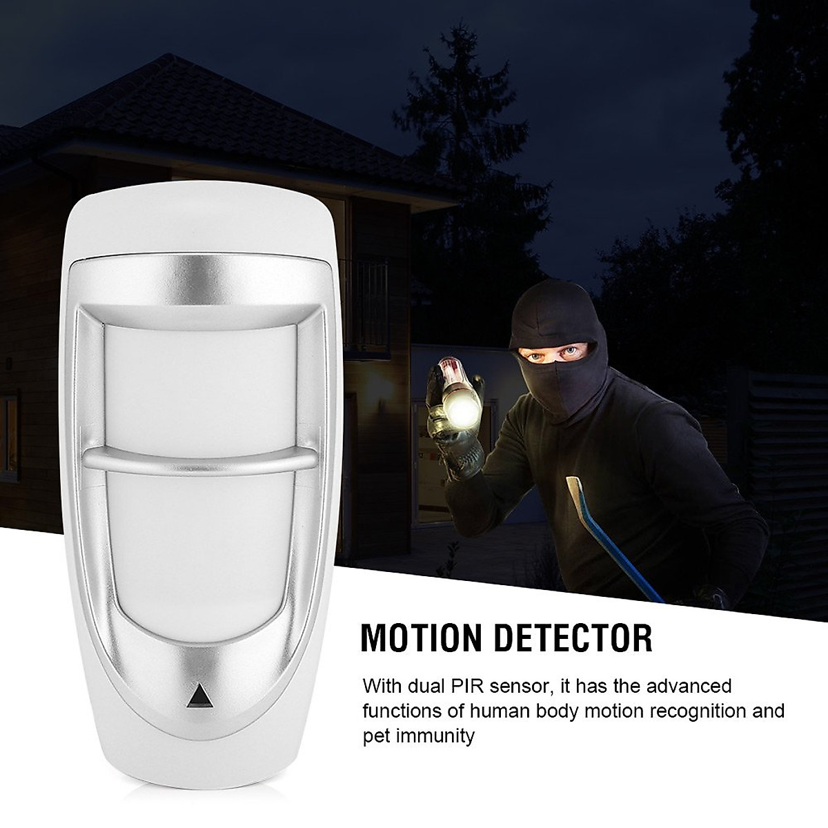 Wired Passive Infrared Motion Sensor , Motion Sensor&Detector Alarm , personally constructed Security Alert System for Monitor & keep Outside Property for Patio Deck Yard Garden
