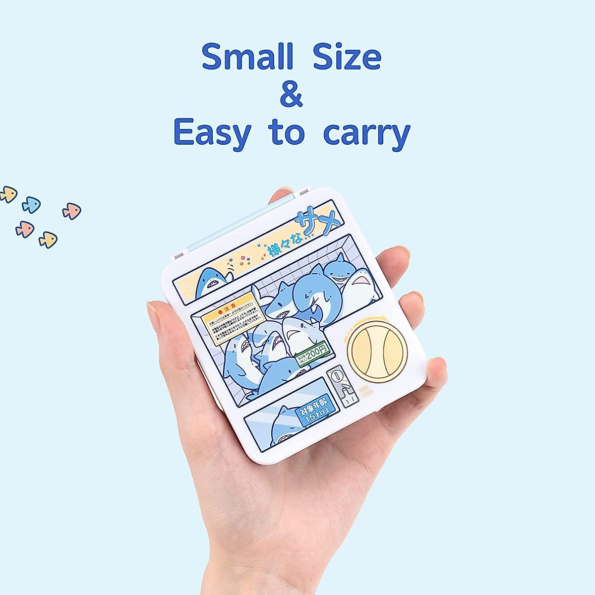 GeekShare Portable Switch Game Card Case-Switch Game Holder Case with 12 Game Card Slots-Game Card Cartridge Carrying Storage Box Compatible with Nintendo Switch- Cute Shark