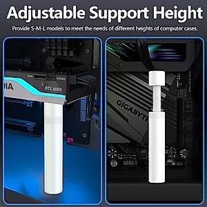 Oddtone Graphics Card GPU Support Bracket, Adjustable Height GPU Sag Bracket with Magnet & Non-Slip Sheet, GPU Brace for Prevent Universal Graphics Card Sag, L