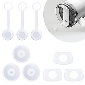 Spill Proof Stopper Silicone, 9Pcs Tumbler Accessories Compatible with Stanley Cup 1.0 40oz/ 30oz, 3 Straw Cover Cap, 3 Square Spill Stopper and 3 Round Leak Stopper (for Stanly 1.0)