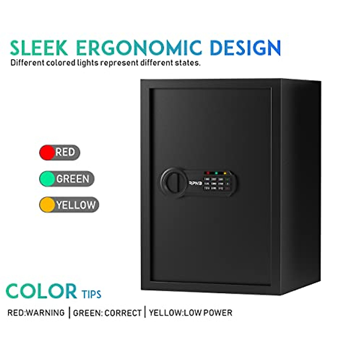 RPNB Deluxe Safe and Lock Box,Money Box,Digital Keypad Safe Box,Steel Alloy Drop Safe, Keypad Lock,Perfect for Home Office Hotel Business Jewelry Gun Cash Use Storage,1.8 Cubic Feet