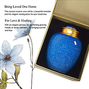 Medium Urns for Human Ashes - Ocean Blue Urns for Ashes Adult Male - Cremation Urns for Human Ashes Adult Female - Baby Urns for Ashes Dog Urns