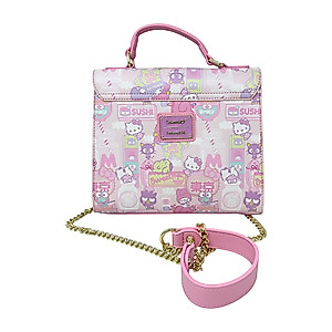 Loungefly Sanrio Hello Kitty Kawaii Allover Print Crossbody Satchel Handbag Purse