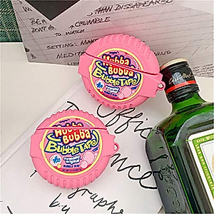 Lupct for Airpod Pro 2019/Pro 2 Gen 2022 Silicone Case, Cartoon Cute Food Air Pods Cover Kids Girls Women Funny Headphone Fun Cool Kawaii Keychain Cases for AirPods Pro (Hubba Bubba Bubble Tape)