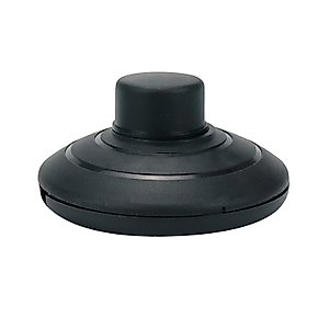 Tsnamay Black Floor Foot Switch,Round Floor Foot Switch Inline, Plastic Inline Foot Pedal Lamp Switch w/Push Step-on-Button for LED Light On-Off Control
